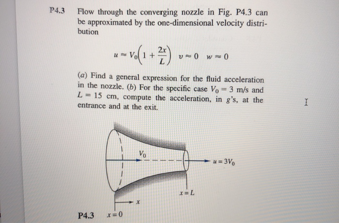 Solved P4.3 Flow through the converging nozzle in Fig. P4.3 | Chegg.com