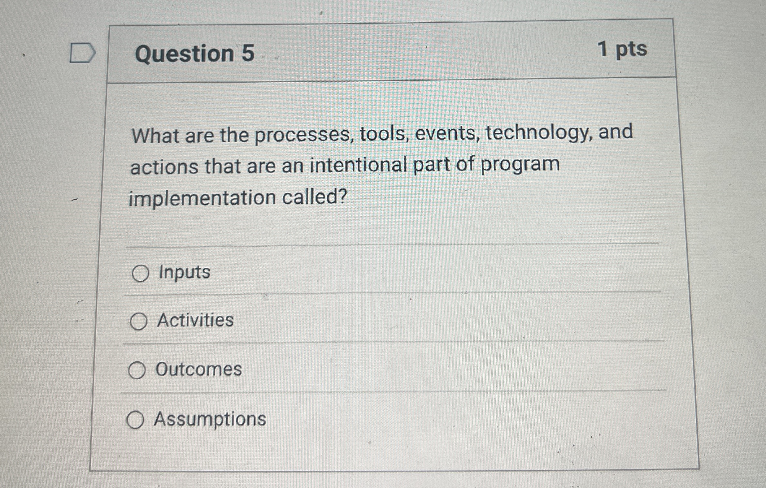 Solved Question 51 ﻿ptsWhat are the processes, tools, | Chegg.com
