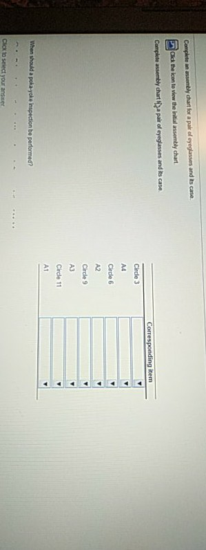 Solved Complete an assembly chart for a pair of eyeglasses | Chegg.com
