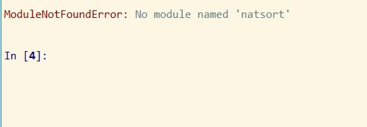Solved ModuleNotFoundError: No module named 'natsort' In | Chegg.com