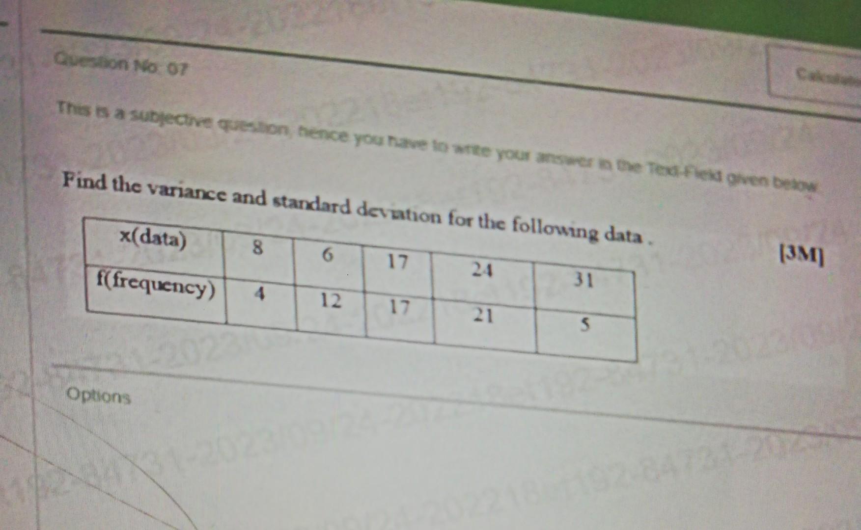 Solved Find the variance and standard d... | Chegg.com