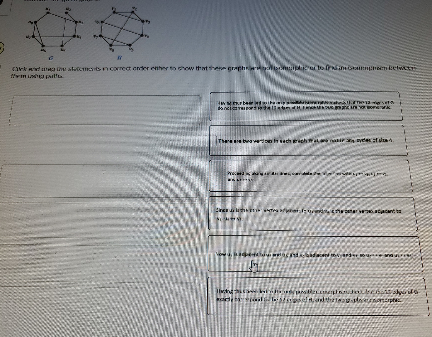 Solved Click and drag the statements in correct order either | Chegg.com