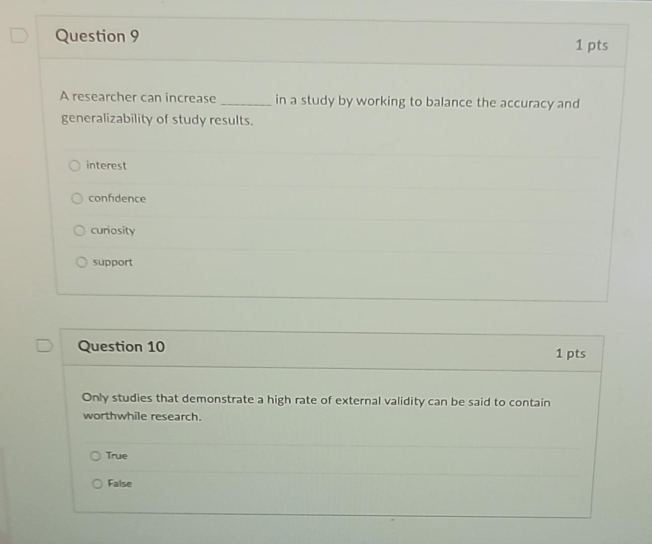 Solved A researcher can increase in a study by working to | Chegg.com