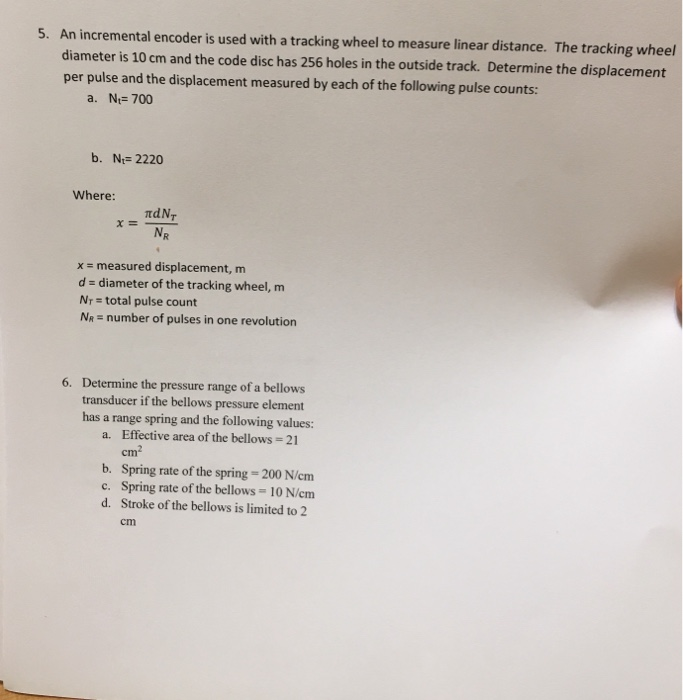 Solved 4. An incremental encoder is used with a tracking | Chegg.com