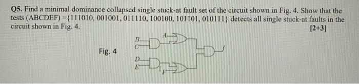 Solved Q5. Find a minimal dominance collapsed single | Chegg.com