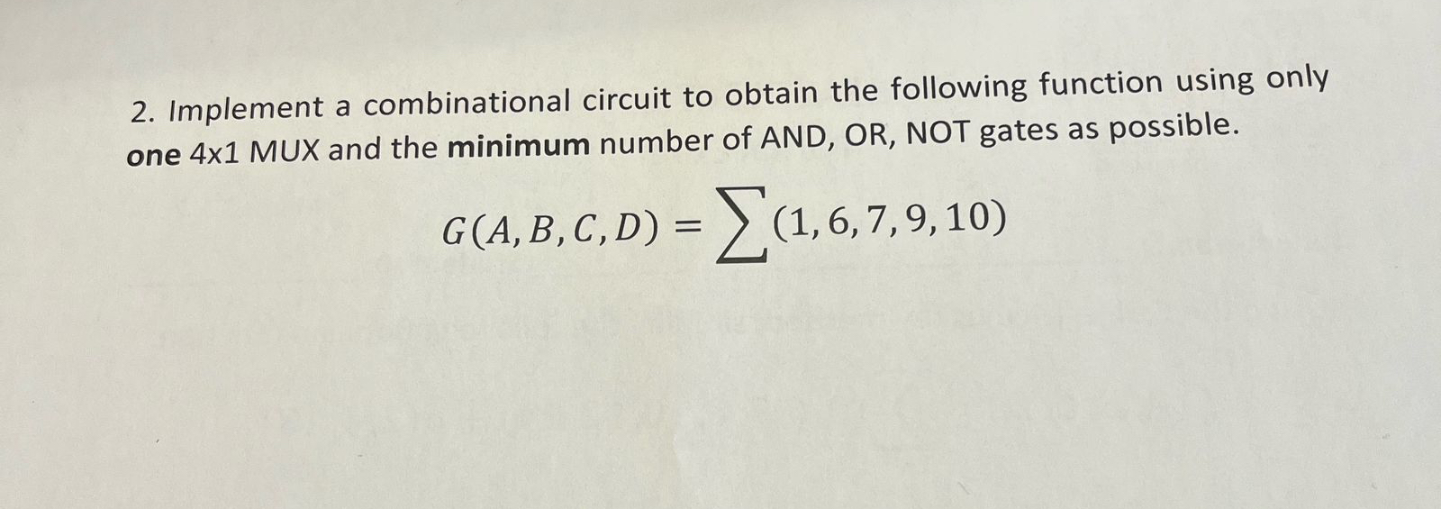 Solved Implement a combinational circuit to obtain the | Chegg.com