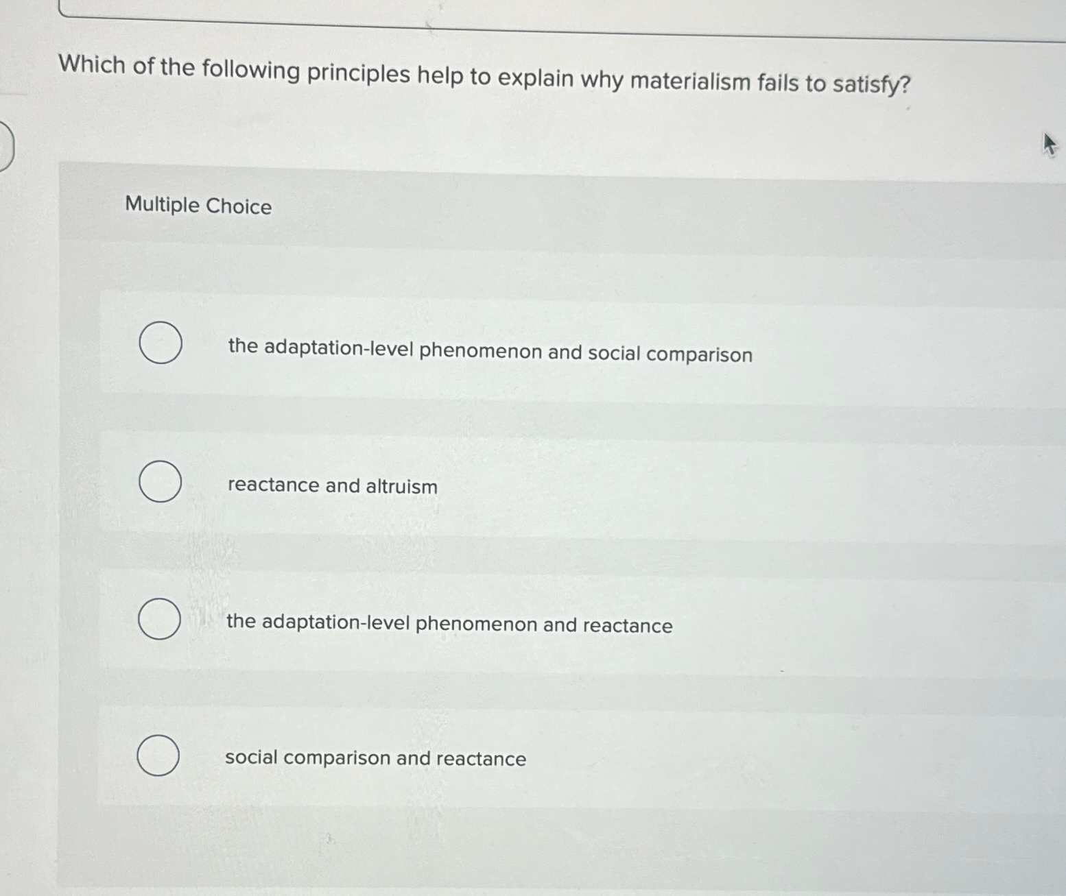 Solved Which of the following principles help to explain why | Chegg.com