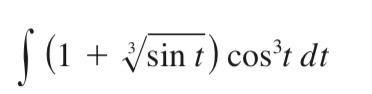 Solved ∫cos3(t/2)sin2(t/2)dt∫(1+3sint)cos3tdt | Chegg.com