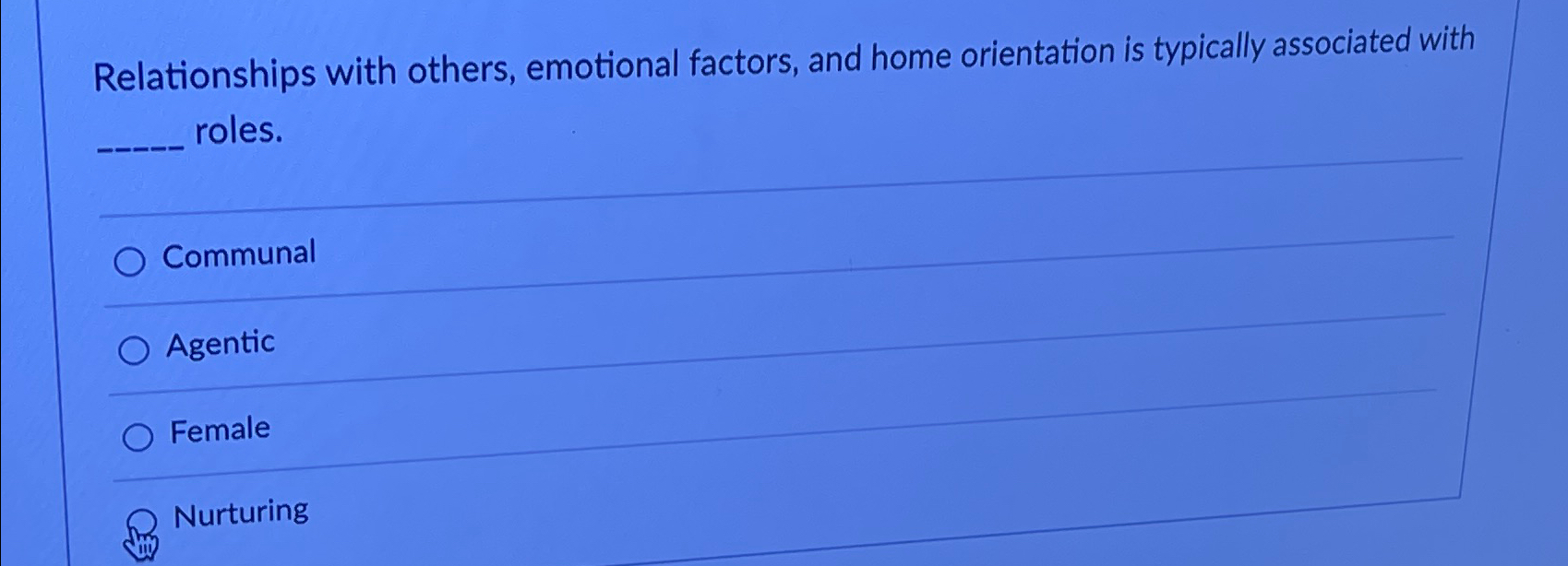 Solved Relationships with others, emotional factors, and | Chegg.com