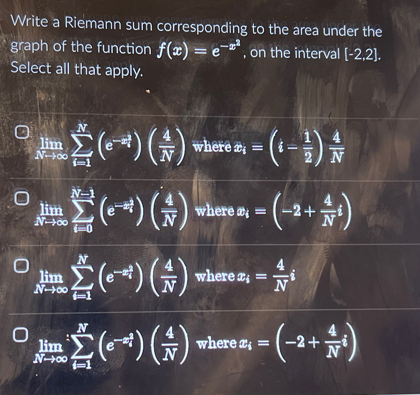 Solved Write a Riemann summ corresponding to the area under | Chegg.com