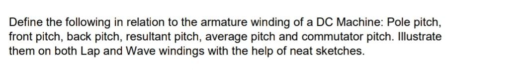 Solved Define the following in relation to the armature | Chegg.com