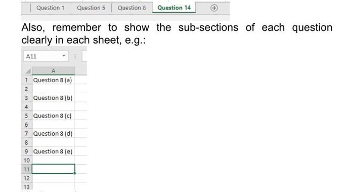 Solved Create a seperate excel sheet for the questions | Chegg.com