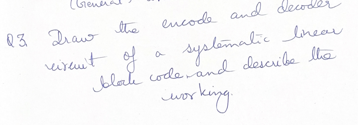 Q3. ﻿Draw the encode and decoder circuit of a | Chegg.com