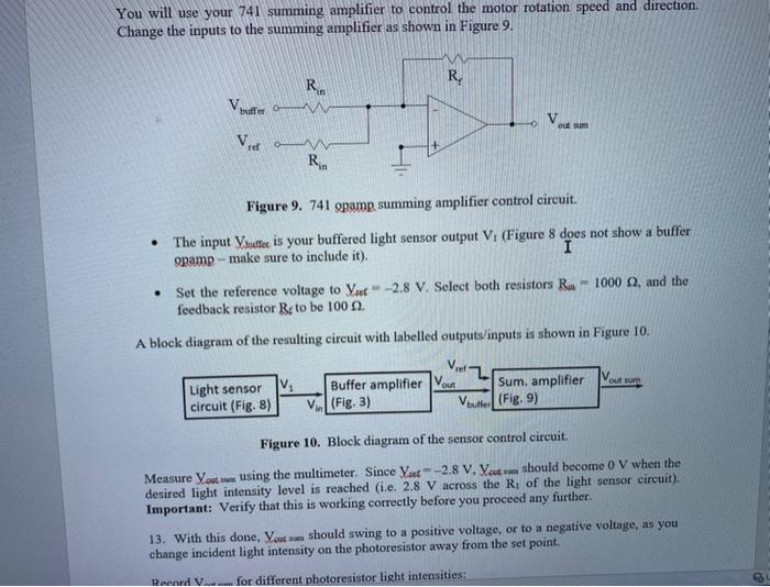 Part C: Automatic Light Level Control Circuit Imagine | Chegg.com