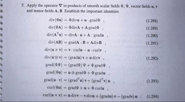 Solved Apply the operator grad to products of smooth scalar | Chegg.com