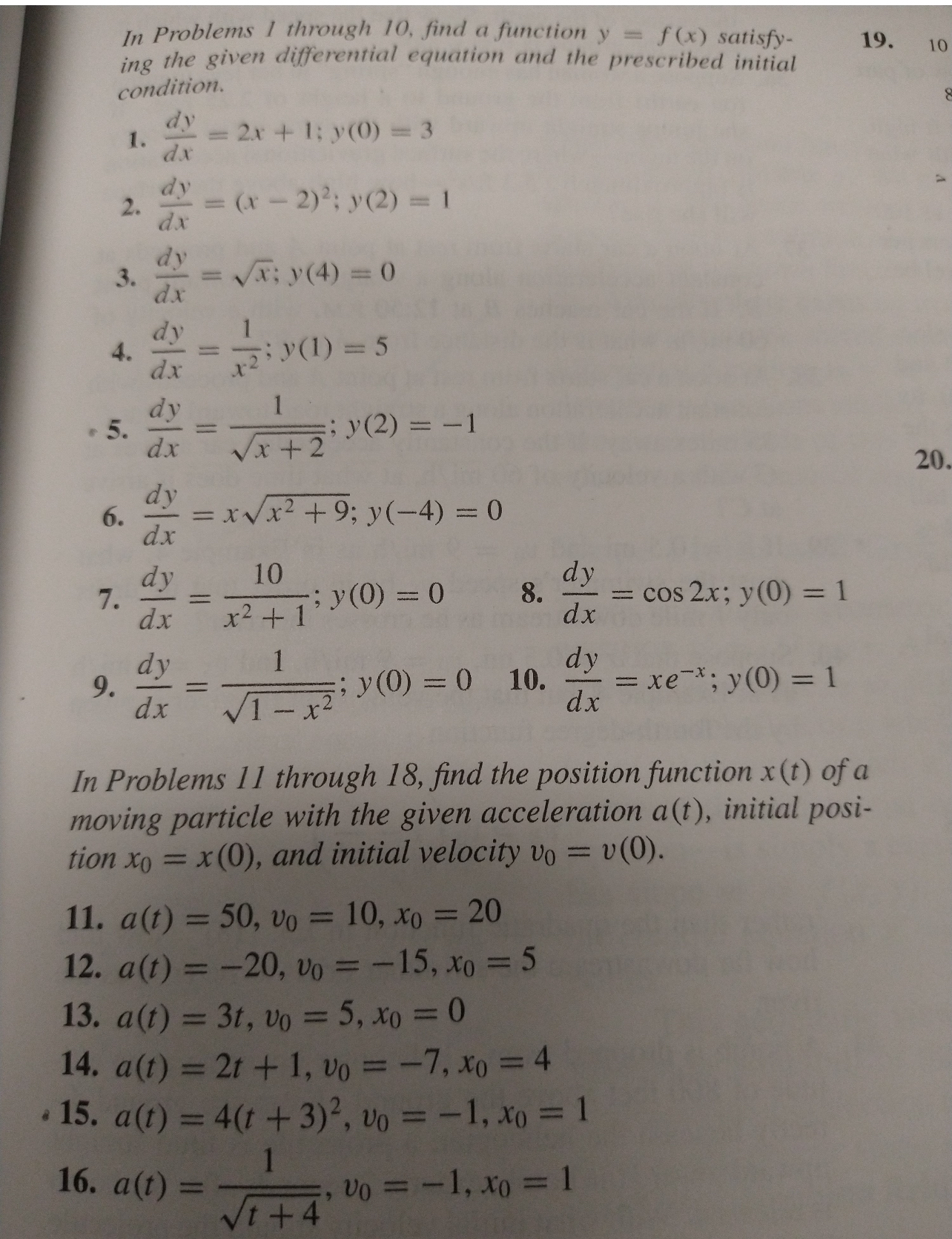 Solved I n Problems I through 10, ﻿find a function y=f(x) | Chegg.com