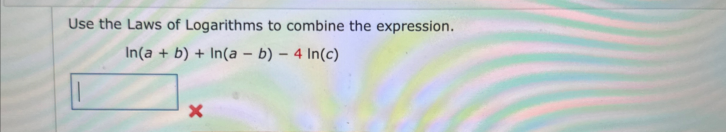 Solved Use the Laws of Logarithms to combine the | Chegg.com