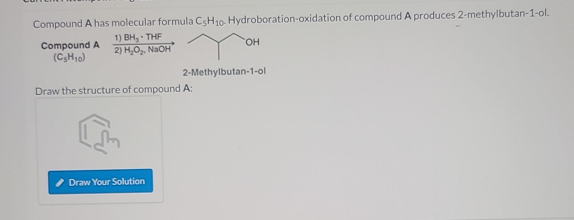 Solved Compound A has molecular formula C5H10. | Chegg.com