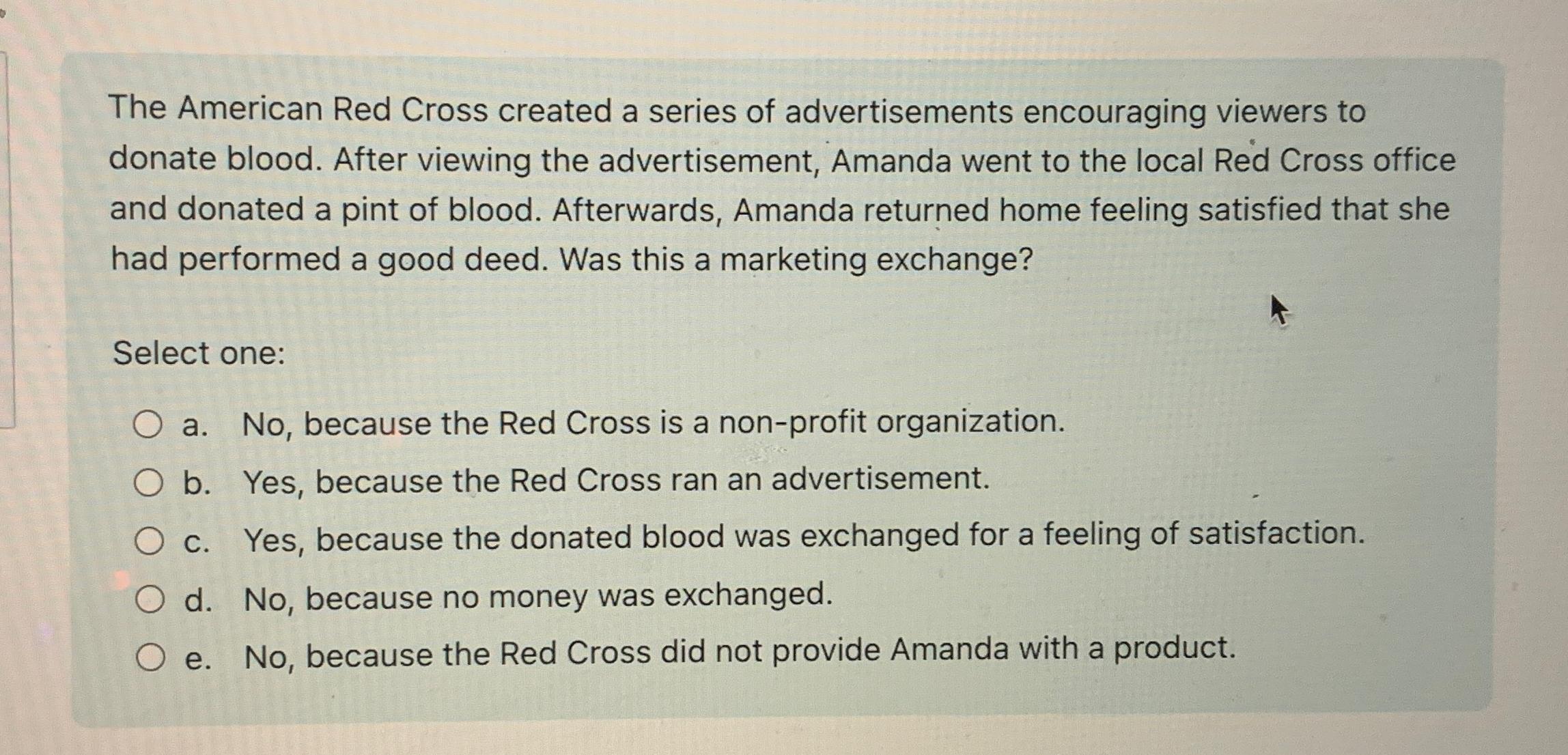 Solved The American Red Cross created a series of | Chegg.com