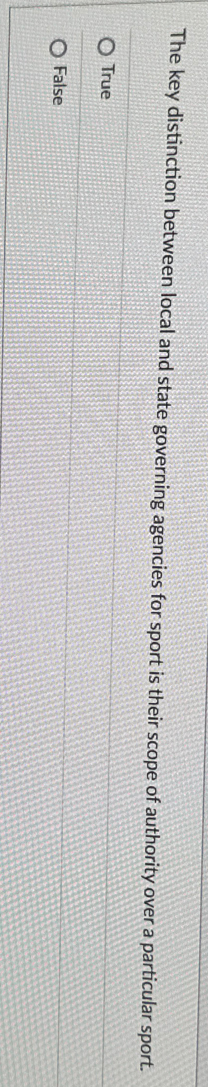 Solved The key distinction between local and state governing | Chegg.com