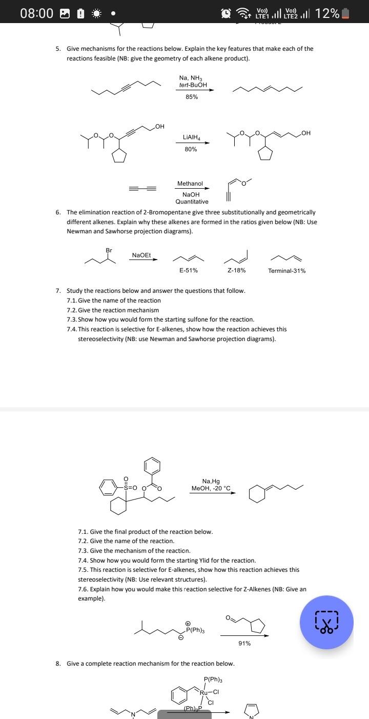 Solved 5. Give mechanisms for the reactions below. Explain | Chegg.com