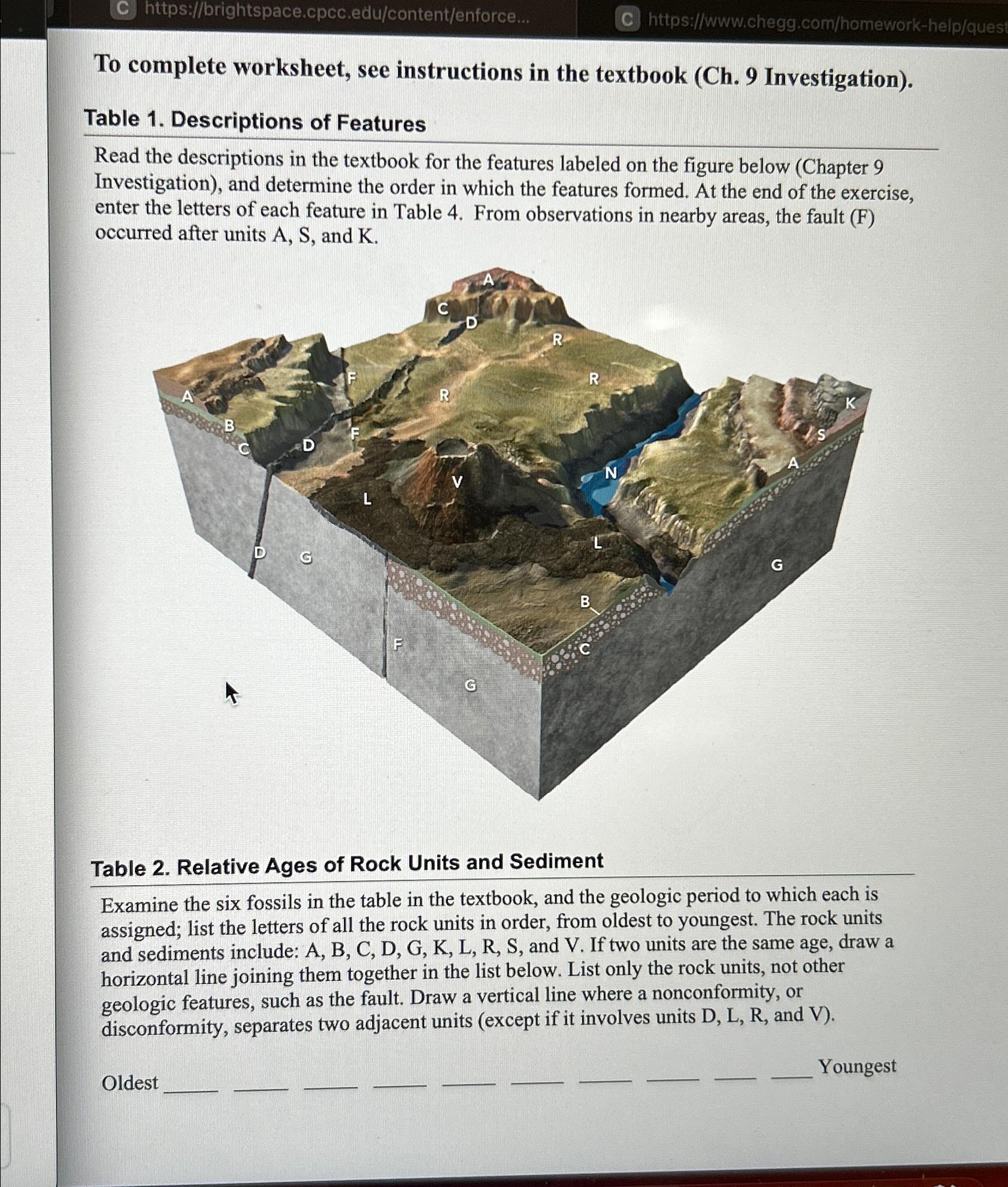 Solved To complete worksheet, see instructions in the | Chegg.com