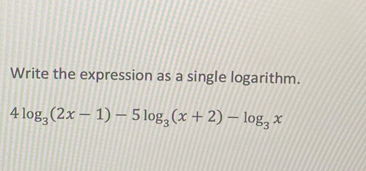 Solved Write the expression as a single | Chegg.com