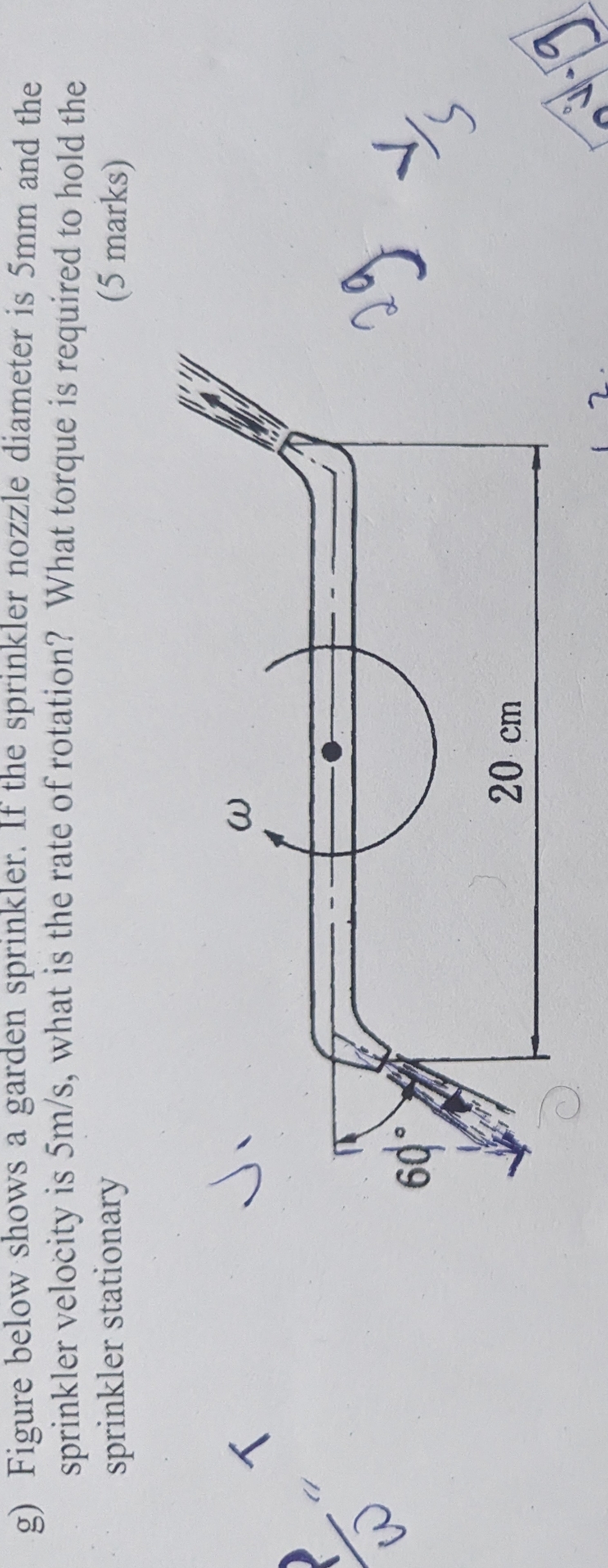 Solved Figure shows a garden sprinkler. If the sprinkler | Chegg.com