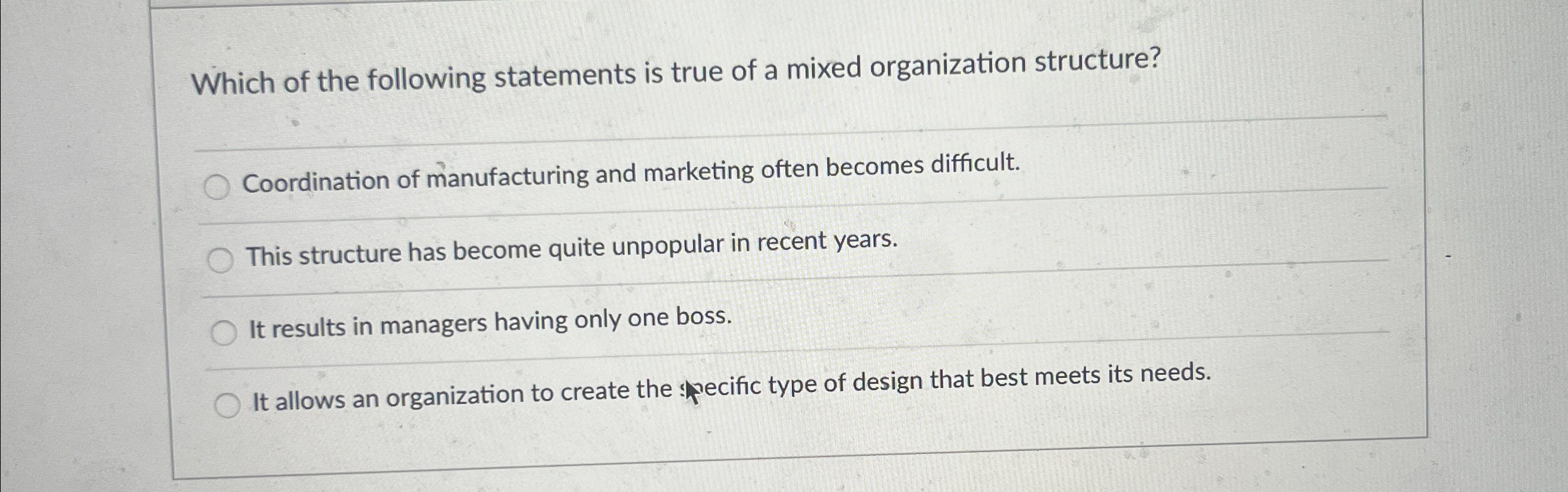 Solved Which of the following statements is true of a mixed | Chegg.com