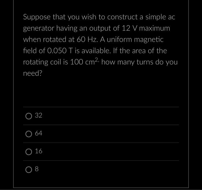 Solved Suppose that you wish to construct a simple ac | Chegg.com