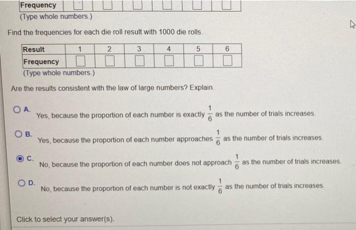 Solved Use StatCrunch to generate simulations of rolling a | Chegg.com