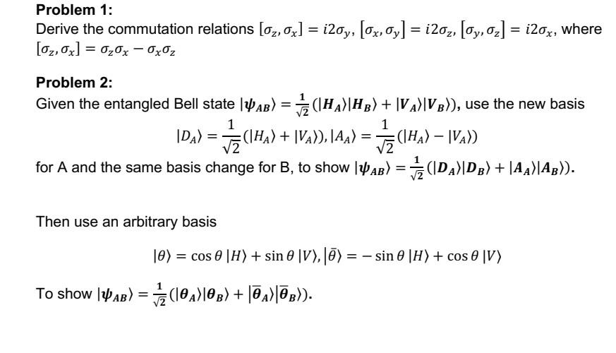 Solved Problem 1: Derive the commutation relations | Chegg.com