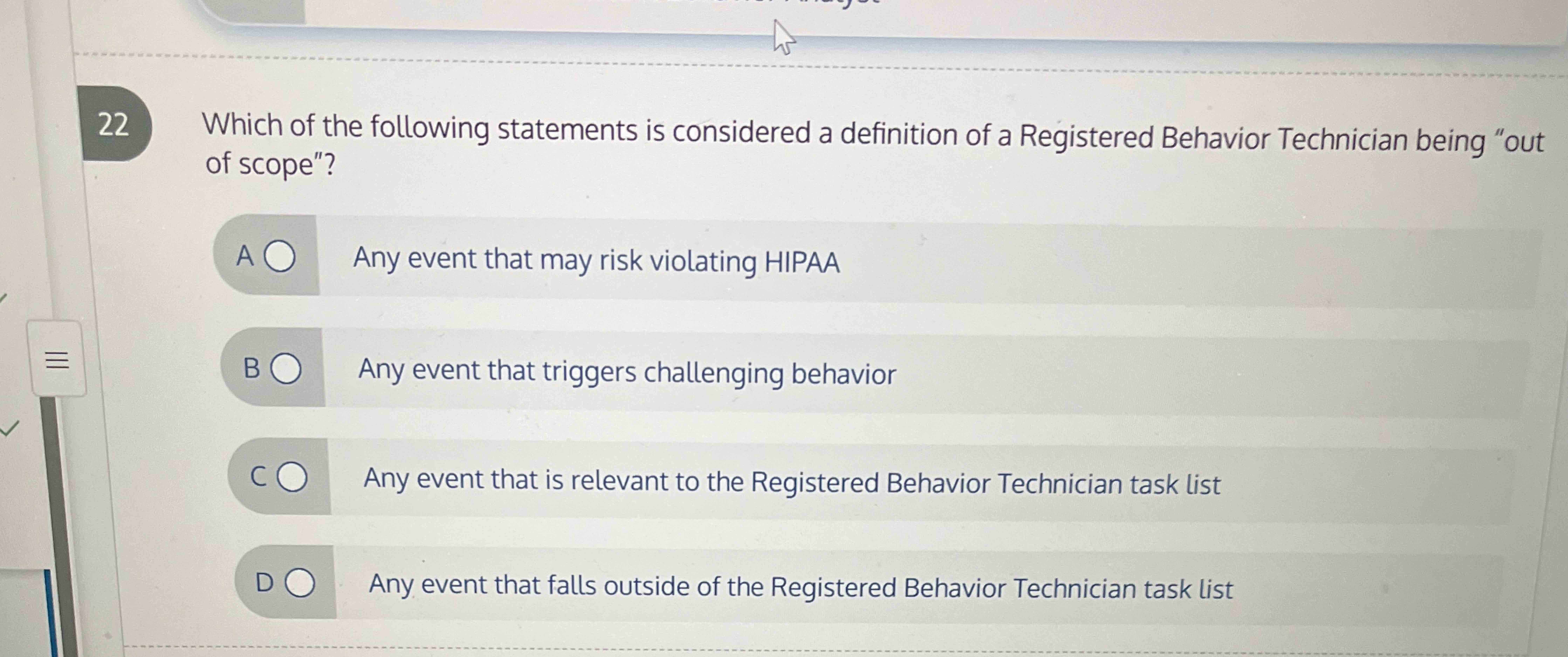 Solved 22 ﻿Which of the following statements is considered a | Chegg.com