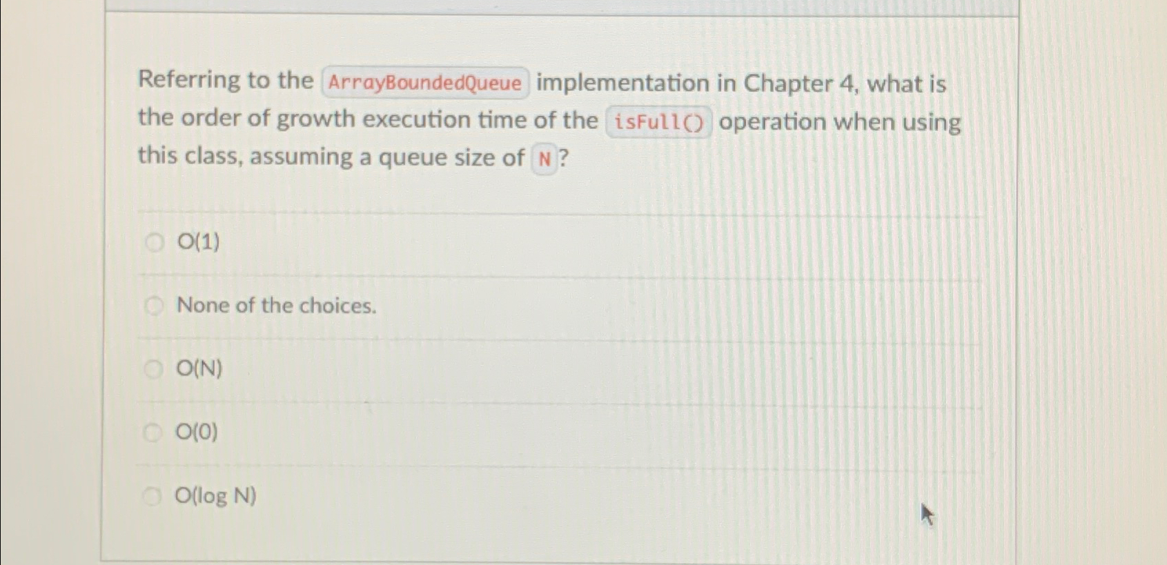 Solved Referring to the implementation in Chapter 4, ﻿what | Chegg.com