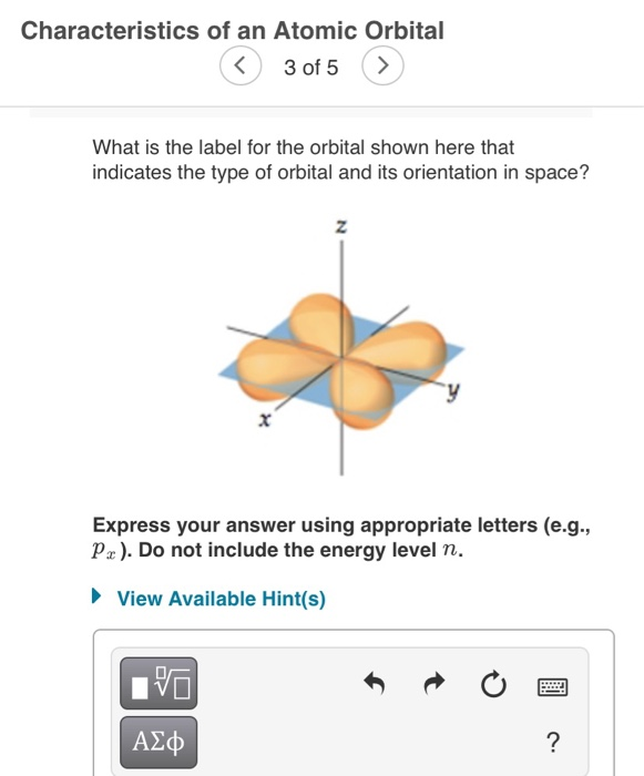 Solved Characteristics of an Atomic Orbital What | Chegg.com