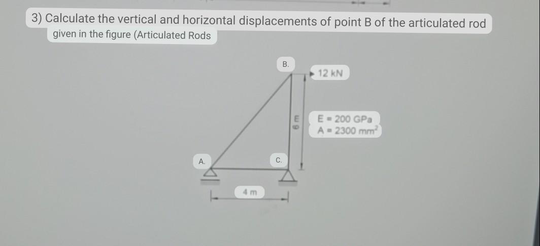 Solved 3) Calculate the vertical and horizontal | Chegg.com