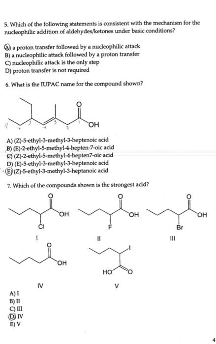 Solved 5. Which of the following statements is consistent | Chegg.com