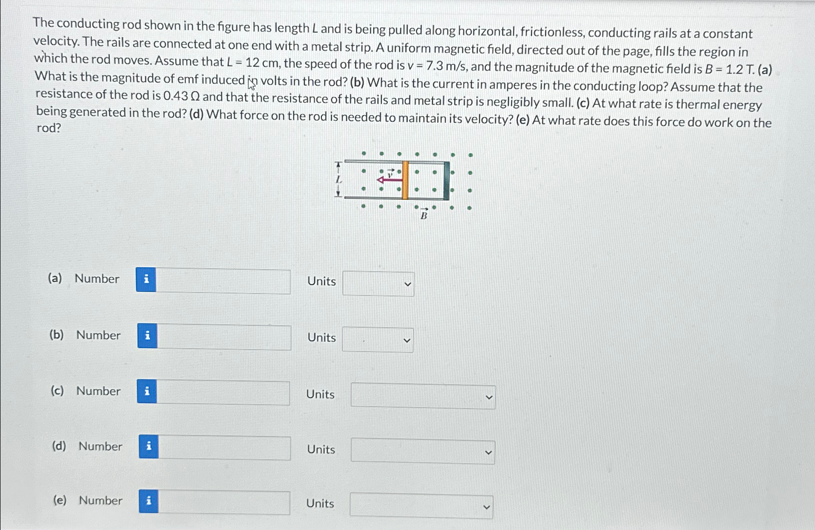Solved The conducting rod shown in the figure has length L | Chegg.com