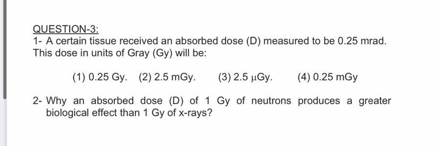 Solved (2) Calculate the effective dose (E) to an individual | Chegg.com