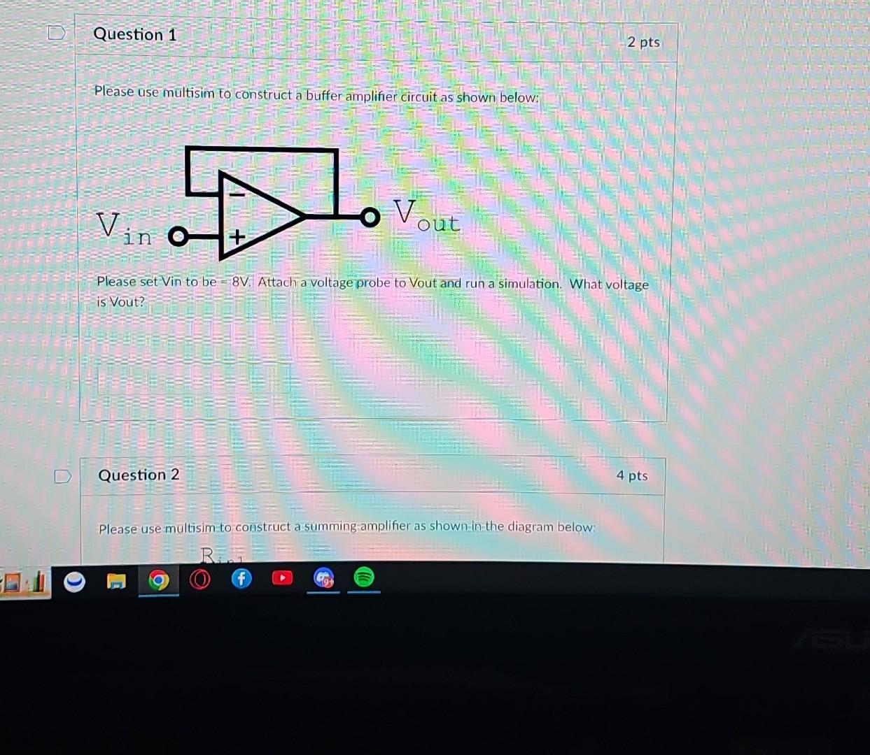 Please use multisim to construct a buffer amplifier | Chegg.com Please use multisim to construct a buffer amplifier | Chegg.com