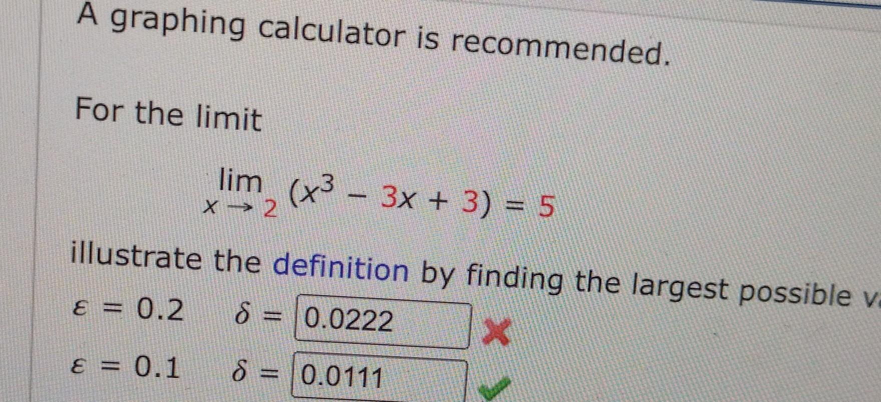 Solved A graphing calculator is recommended. For the limit | Chegg.com