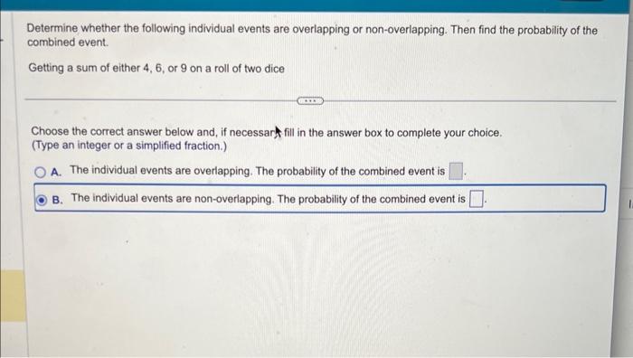 Solved Determine whether the following individual events are | Chegg.com