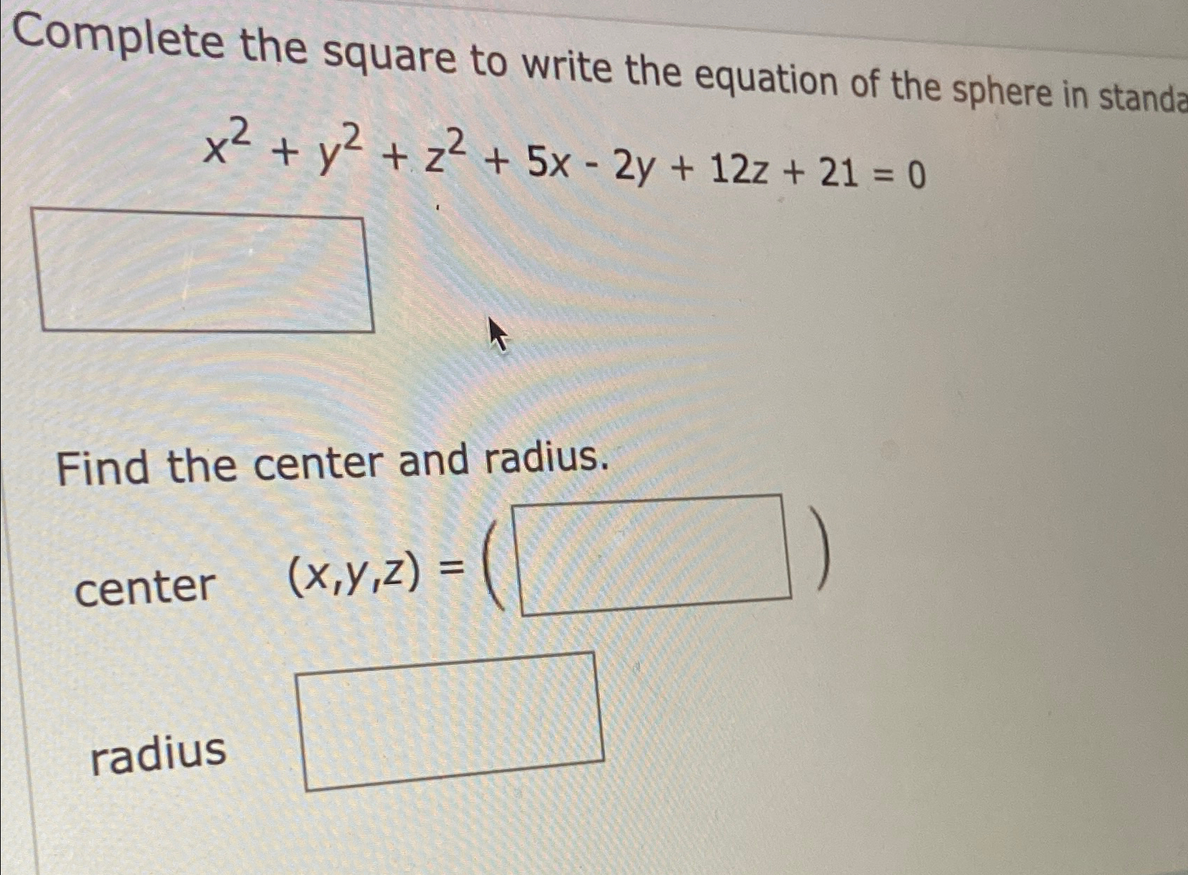 Solved Complete the square to write the equation of the | Chegg.com