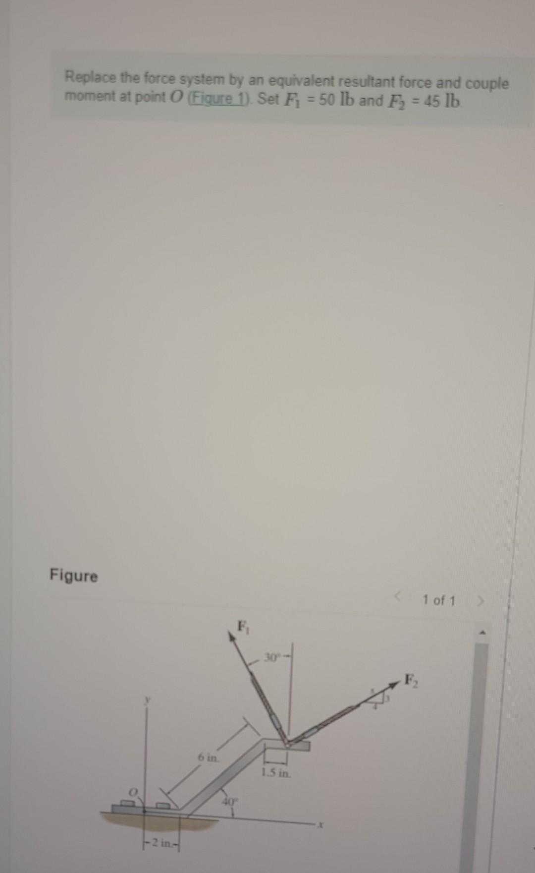 Solved Replace the force system by an equivalent resultant | Chegg.com