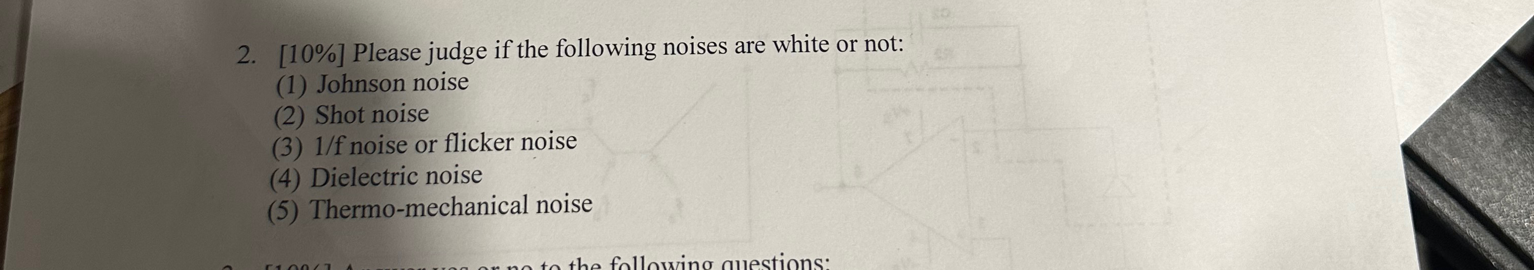 Solved 10% ﻿Please judge if the following noises are white | Chegg.com