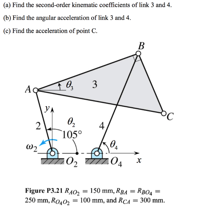 Solved (a) ﻿Find the second-order kinematic coefficients of | Chegg.com
