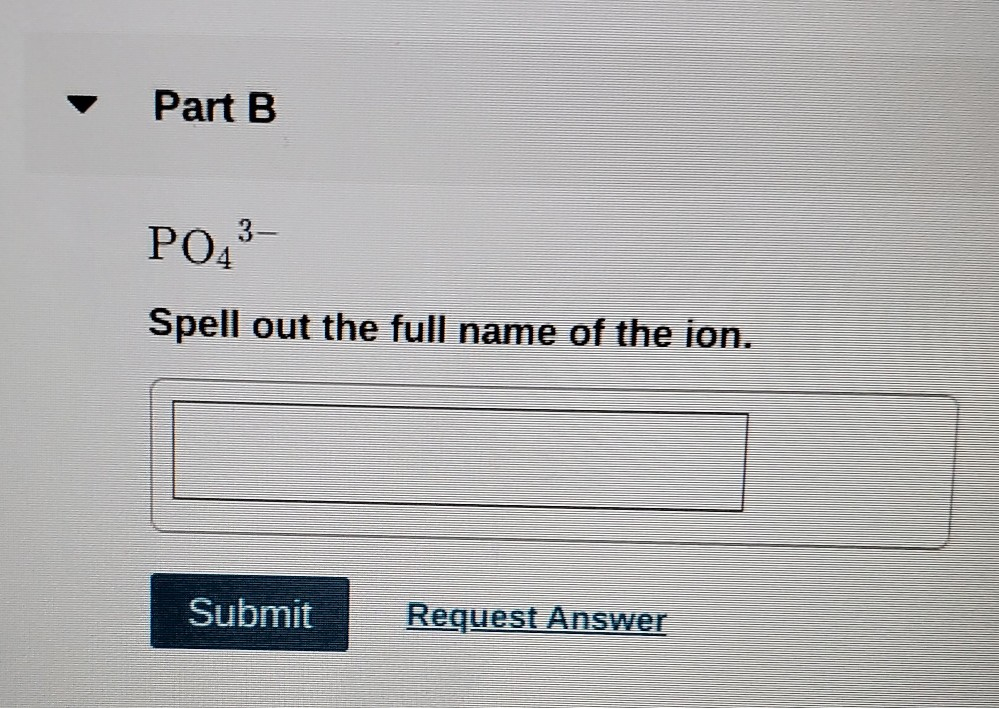Solved Part A CH,02 Spell out the full name of the ion. | Chegg.com