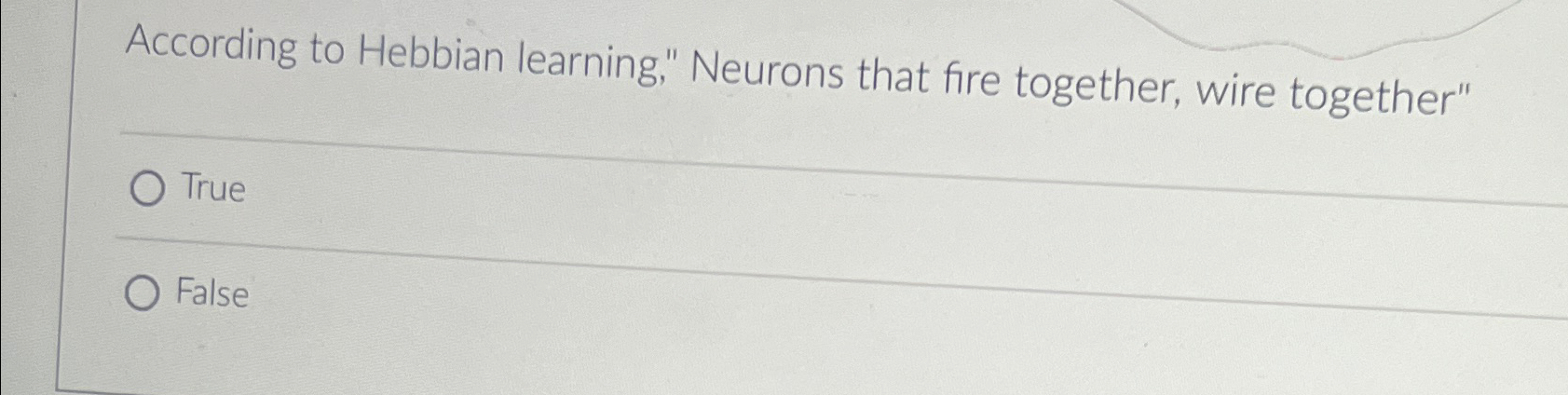 Solved According to Hebbian learning," Neurons that fire | Chegg.com