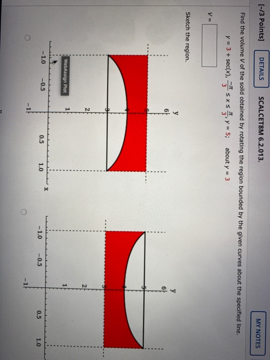 Solved [-13 Points] DETAILS SCALCET8M 6.2.013. MY NOTES Find | Chegg.com