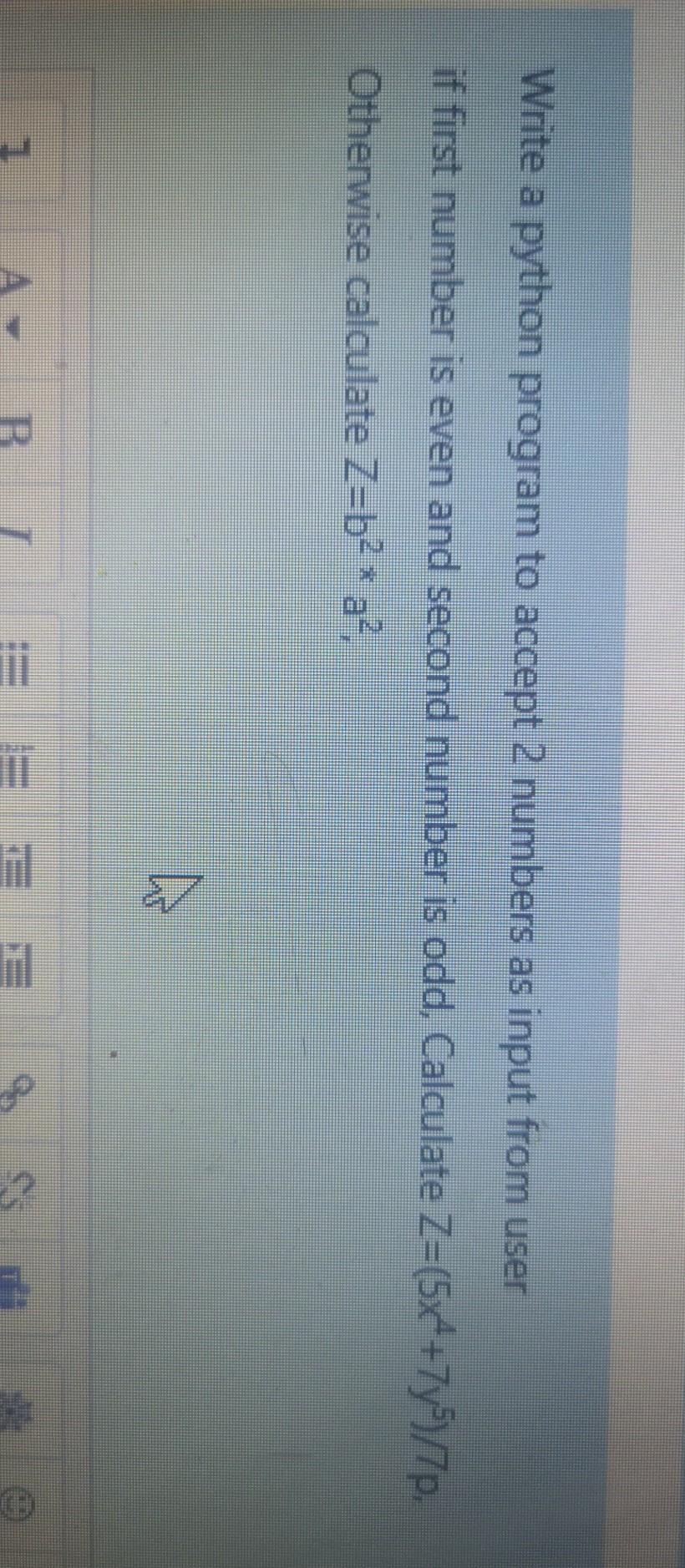 Solved Write a python program to accept 2 numbers as input | Chegg.com
